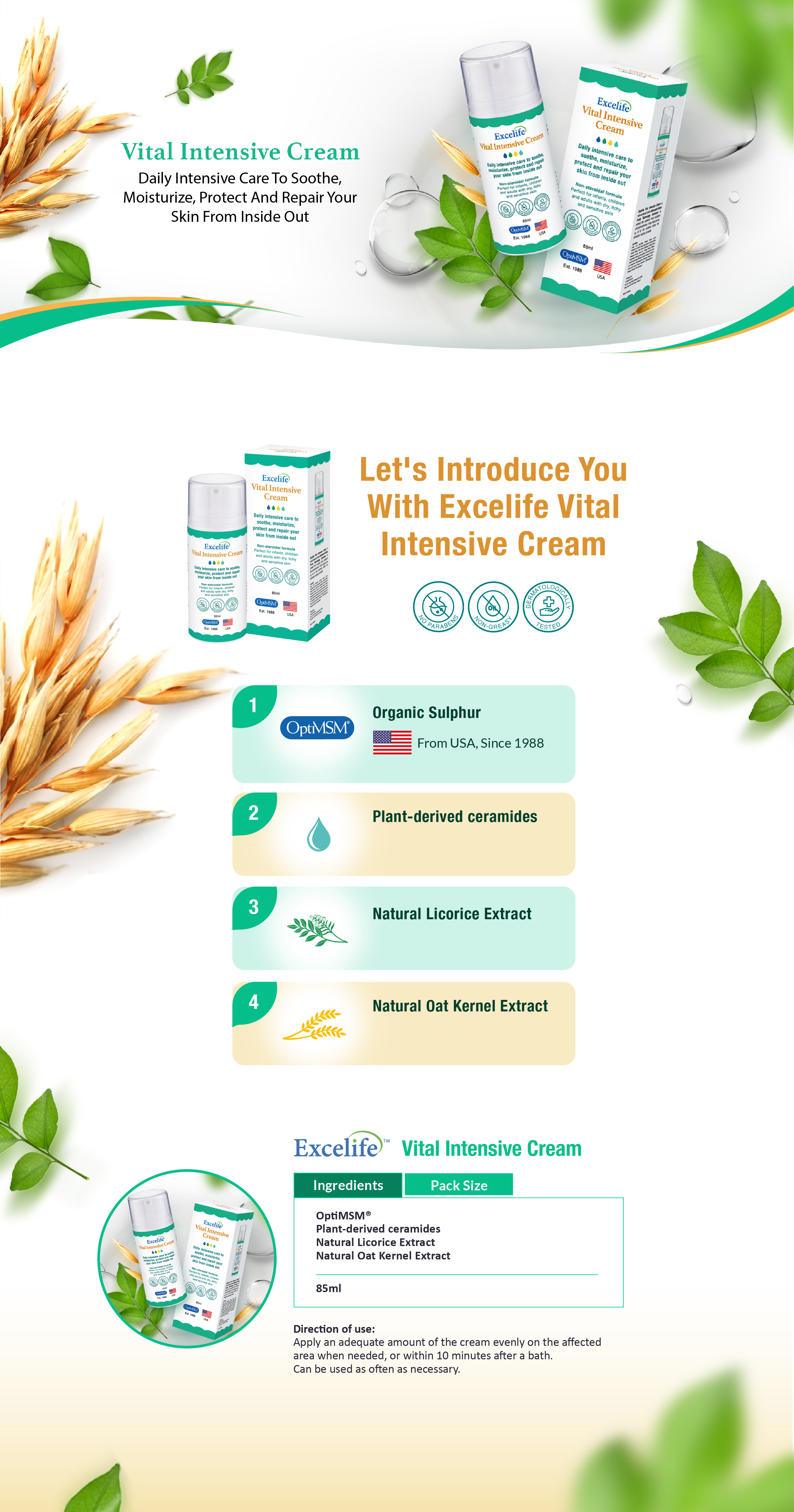 Vital Intensive Cream Shah Alam Supplier, Wholesaler | E HEALTH SDN BHD