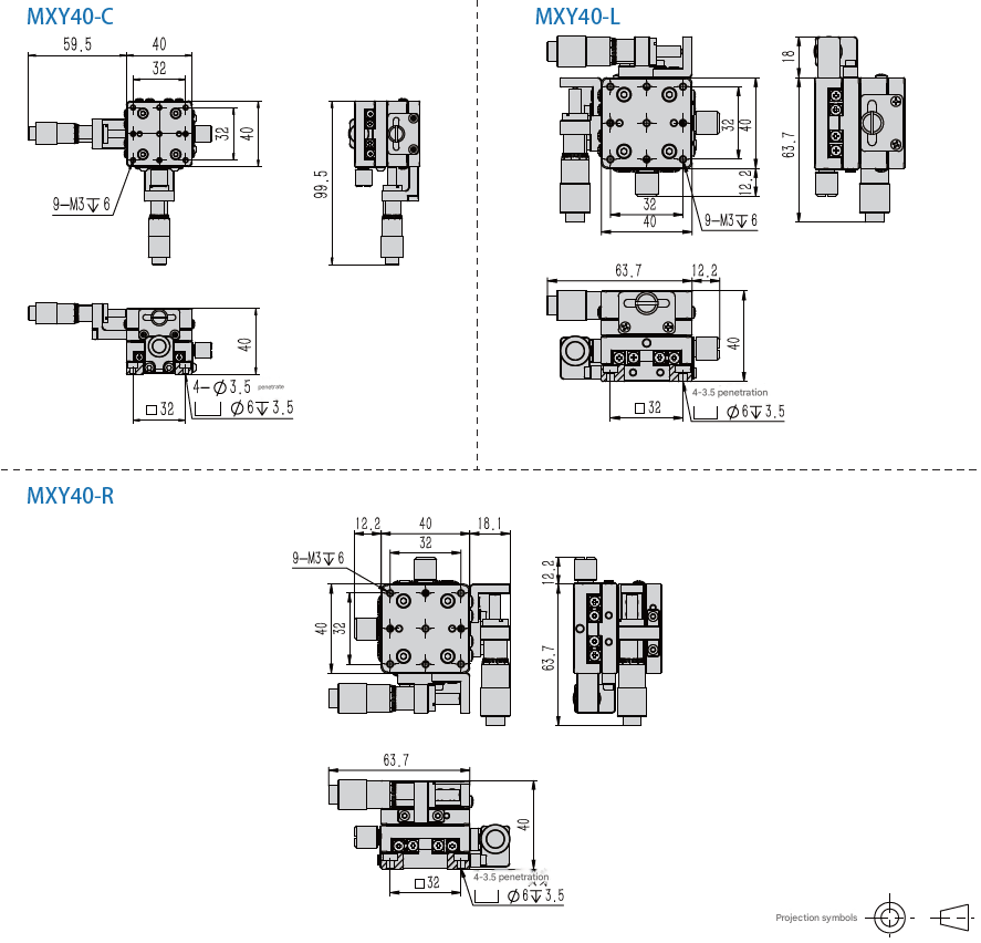 Standard X-axis Cross Guide Manual Translation Stage (MX & MXY Series ...