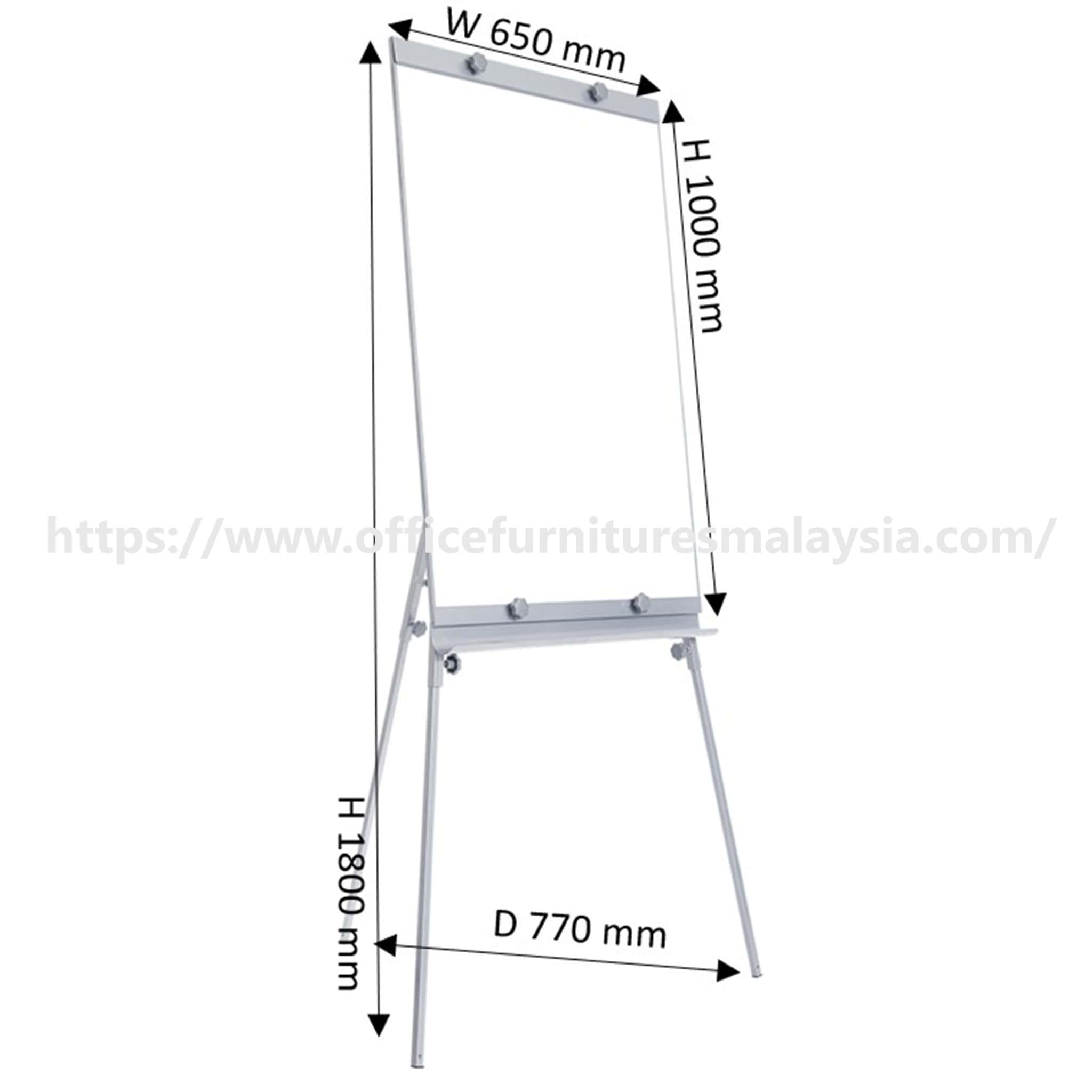 2.17ft X 3.33ft Portable Tripod Flip Chart OFMTF70 Selangor, KL, Shah ...