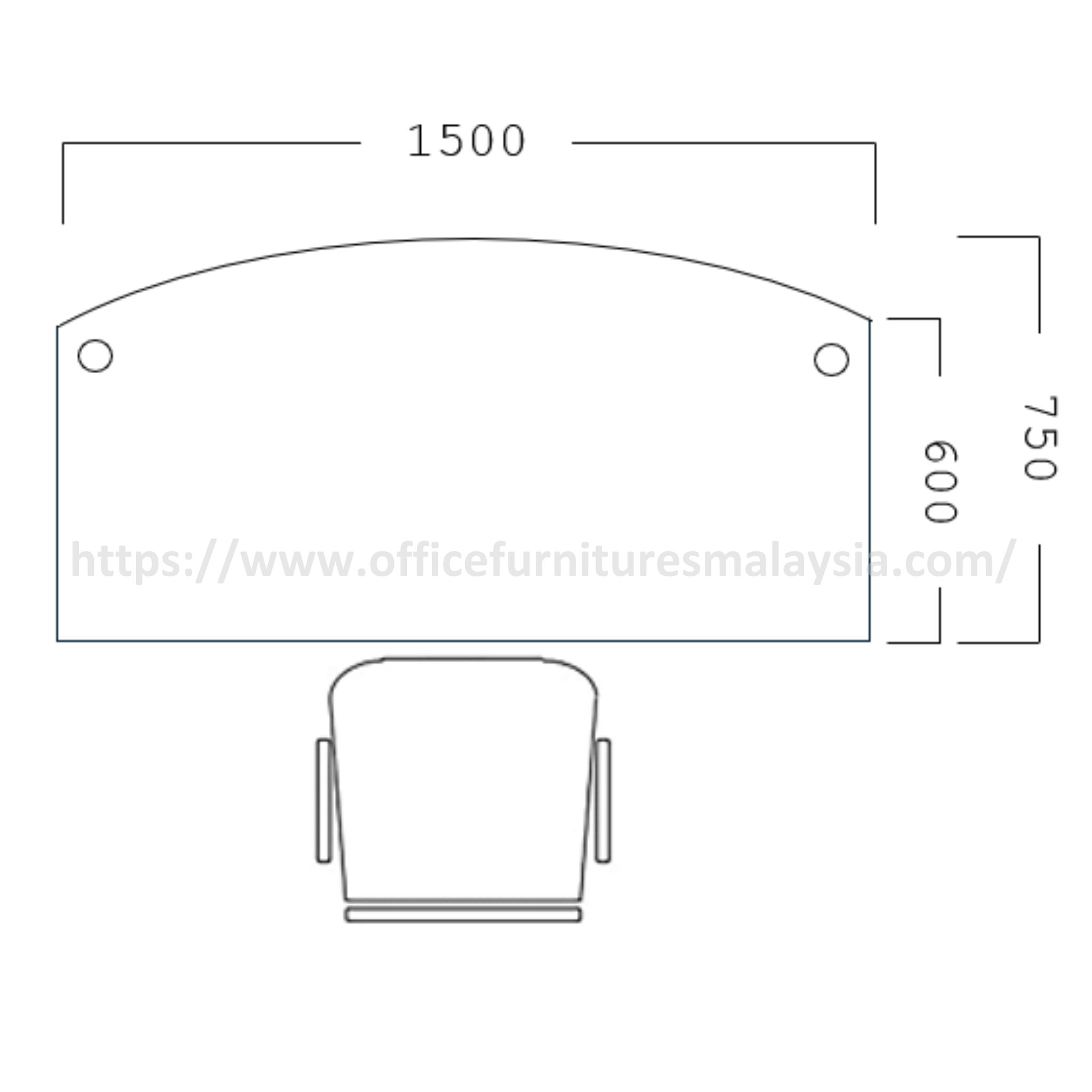 5 Ft Modern Denotere D Shape Rectangular Manager Table OFFXC1575MD ...