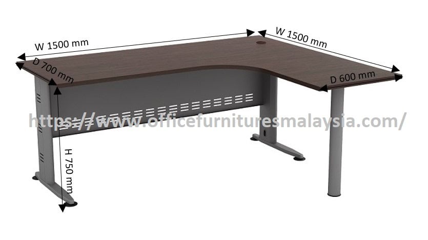 5 Ft X 5 Ft Moderate Modern L Shape Executive Table OFQL1515-M Selangor ...