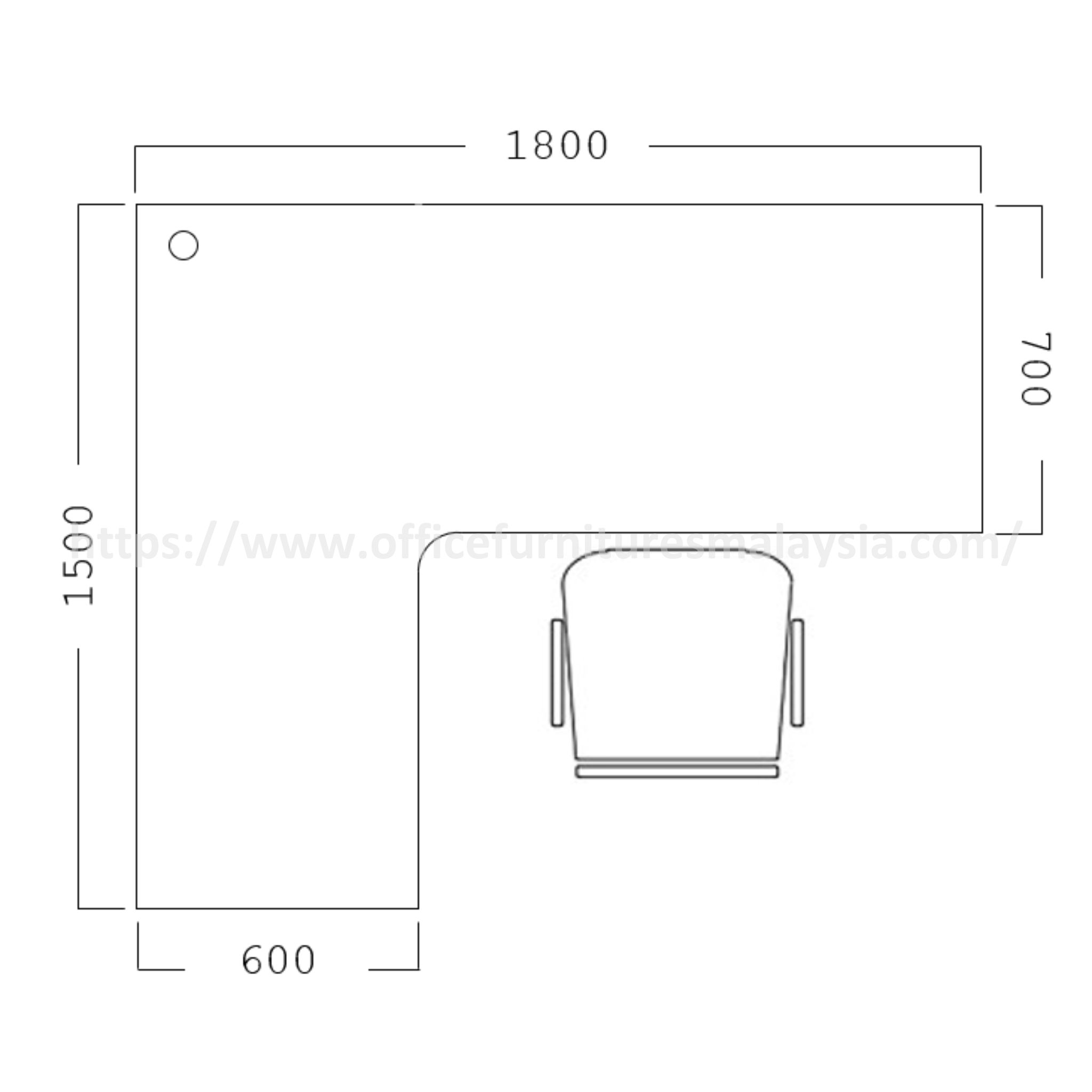 6 Ft L Shape Writing Table OFBM1815 Selangor, KL, Malaysia Supplier ...