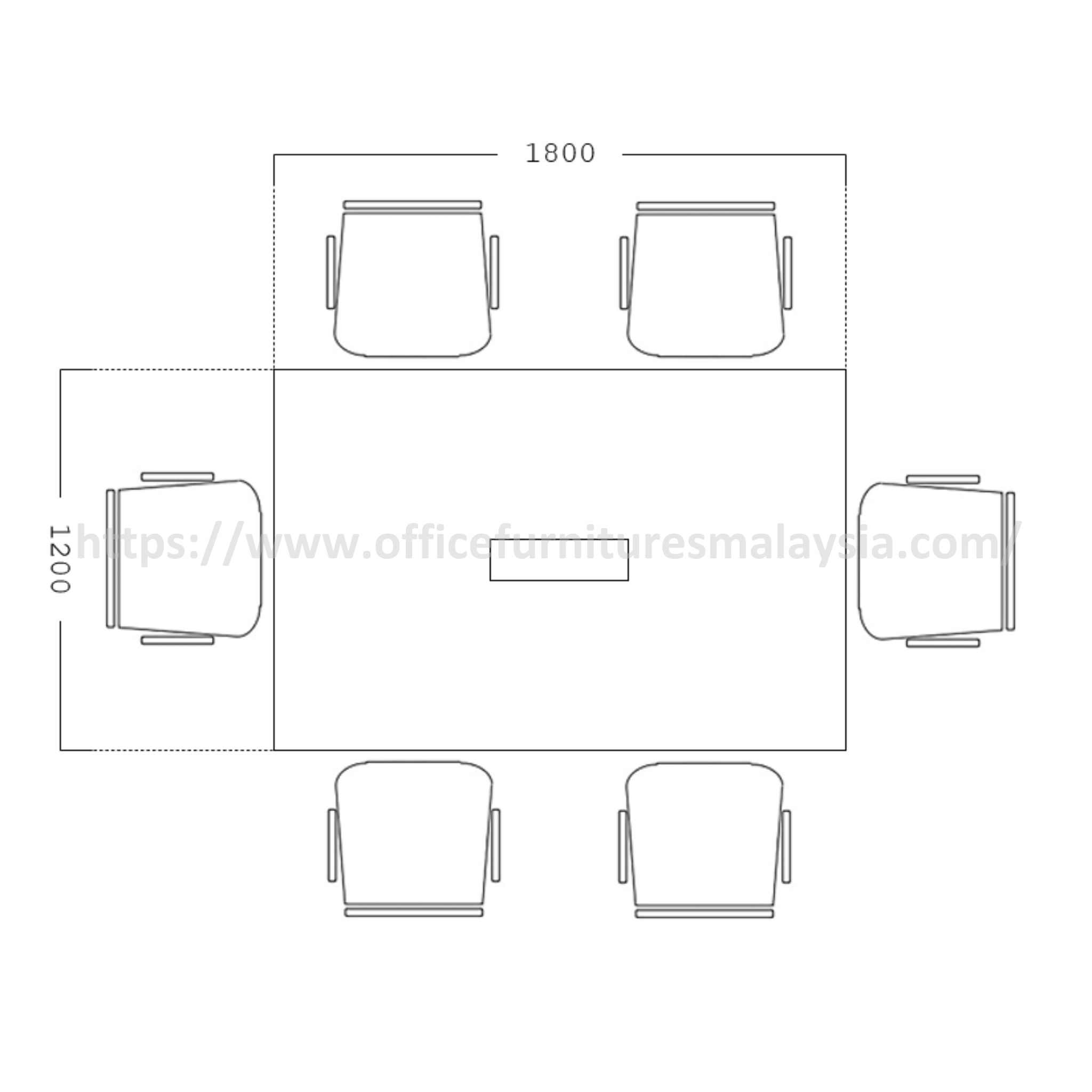 6 Ft Modern Design Meeting Table OFMQS1812 Office Desks & Tables ...