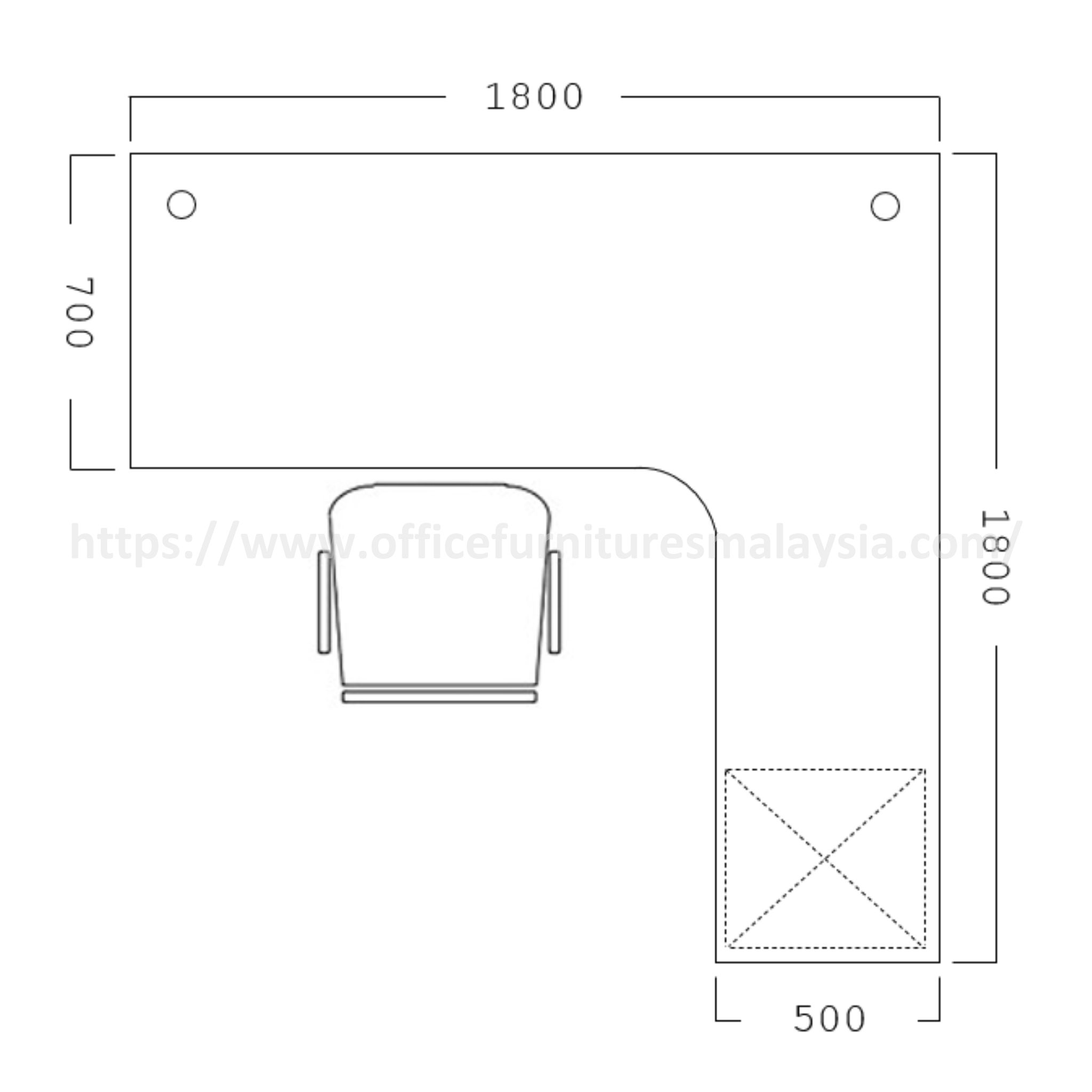 6 Ft X 6ft Office Table-Desk Model: MR-TMF1818 (Right) Office Storage ...