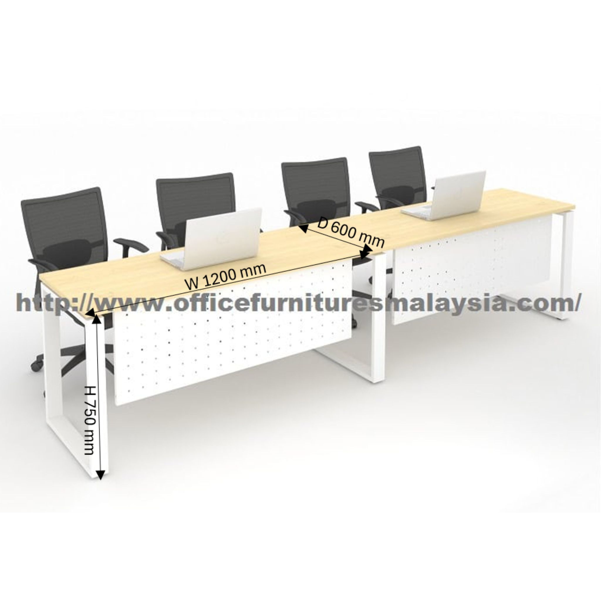 8 Ft Office Study Training Room Ideas 4ft Table Desk OFMS1260-2 ...