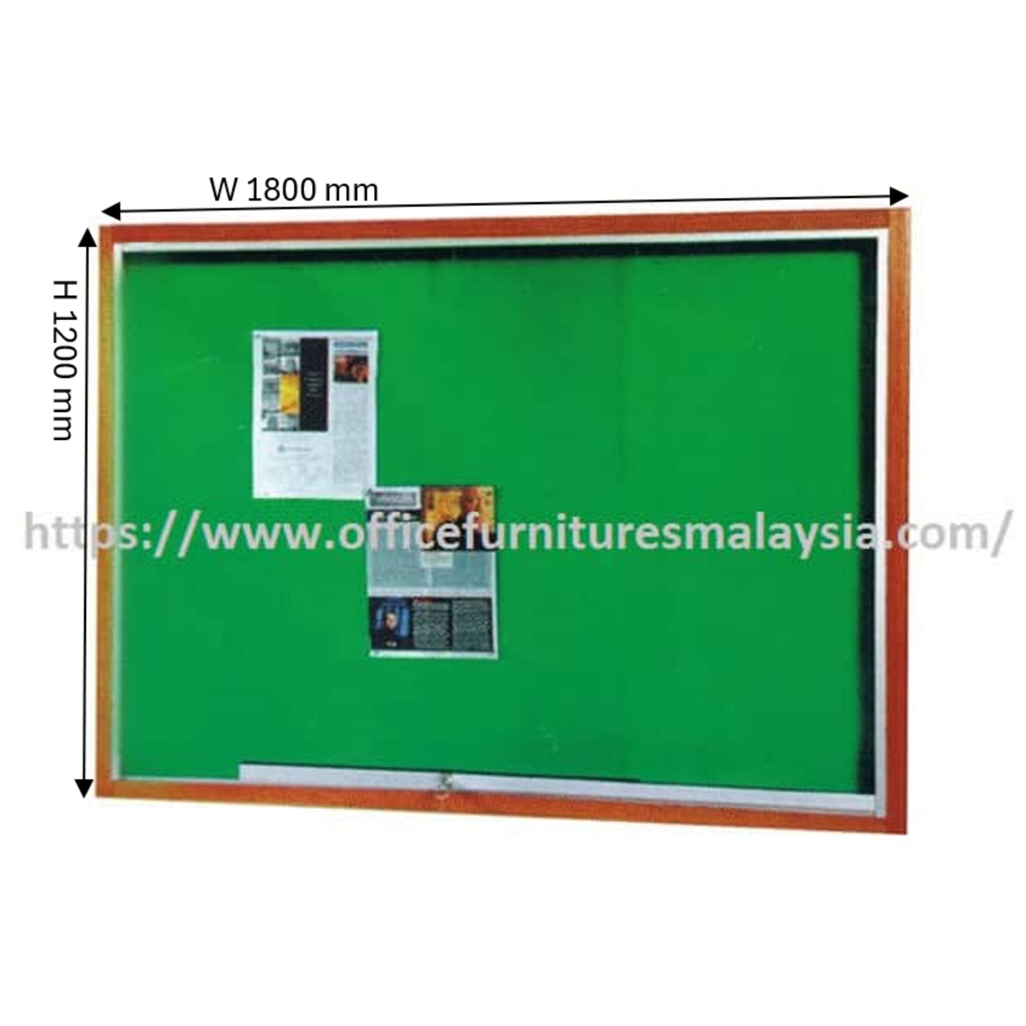4 Ft X 6 Ft Sliding Glass Door With Notice Velvet Board Wooden Frame ...