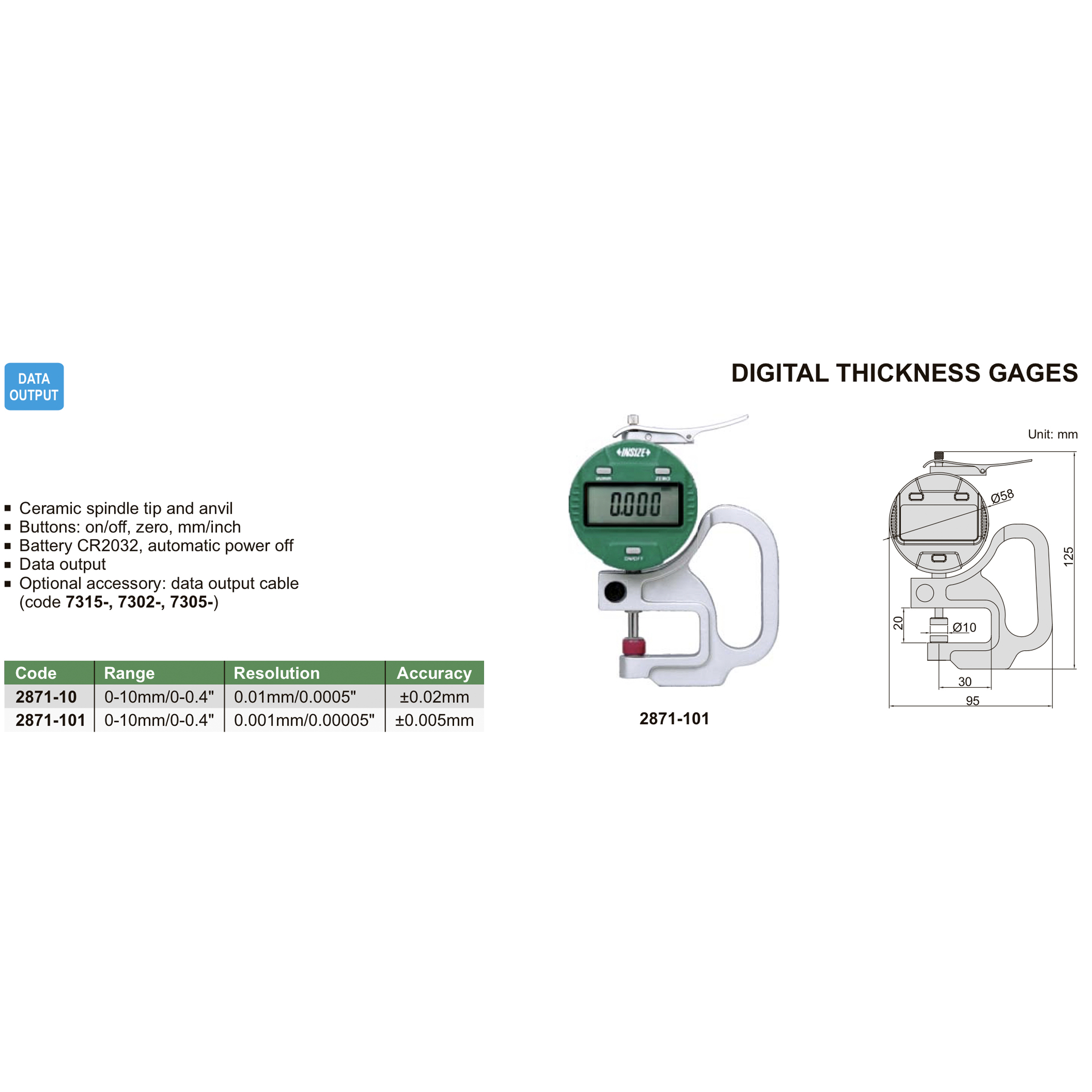 INSIZE Digital Thickness Gage Malim Jaya, Melaka, Malaysia Supplier ...
