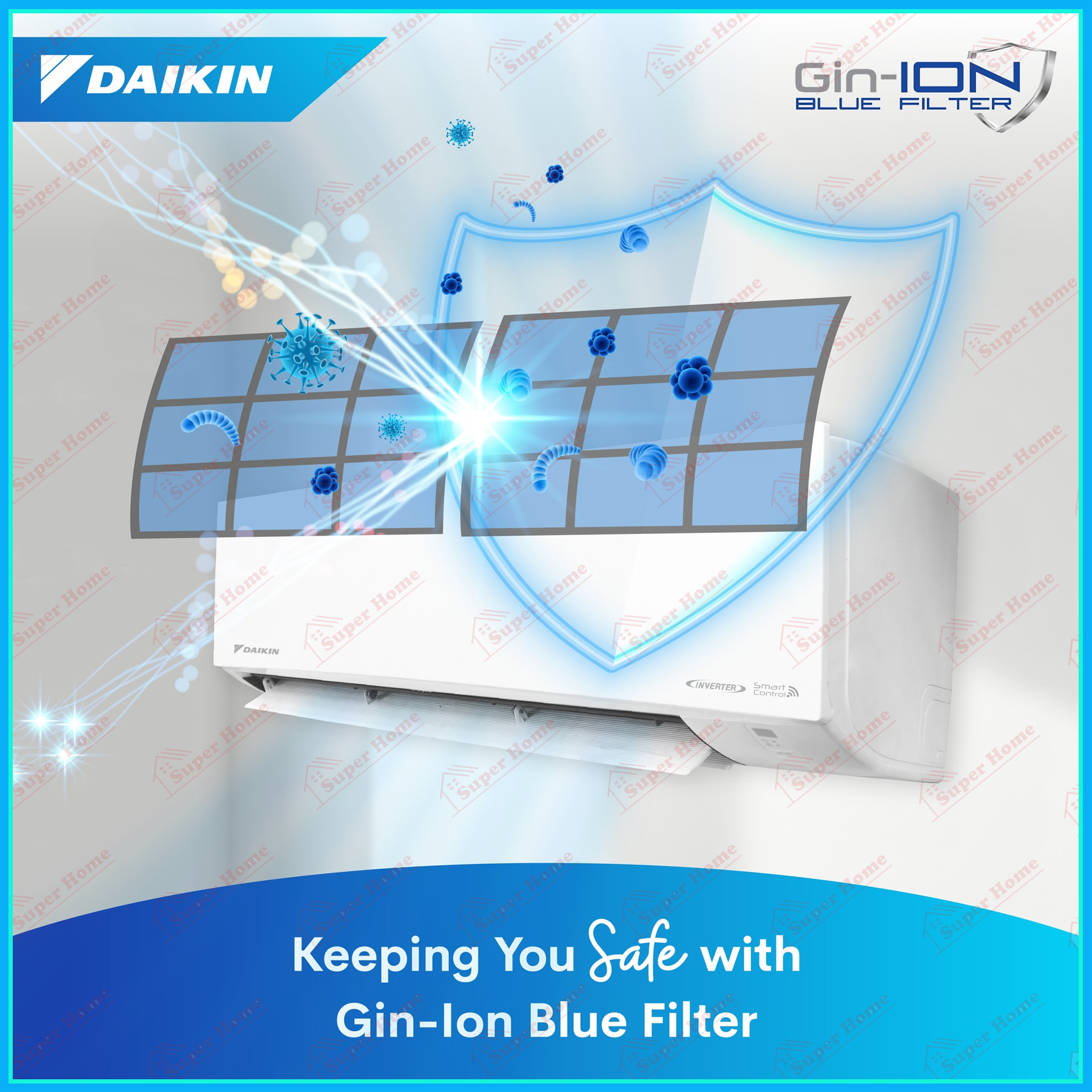 Daikin Deluxe Inverter Air Conditioner 1.0hp - 3.0hp ((FTKU Series ...