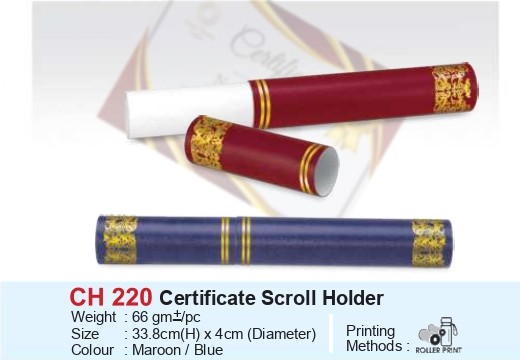 CG 220 Certificate Scroll Holder Trophy Crystal Shah Alam, Selangor, KL ...