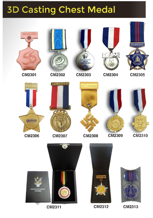 CUSTOM MADE 3D CASTING CHEST MEDAL Shah Alam, Selangor, KL, Malaysia ...