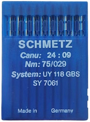 UY118 GBS SCHMETZ NEEDLE (4 NEEDLE TOP AND BOTTOM COVERSTITCH) SPARE ...